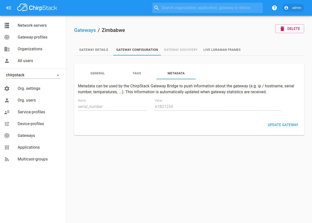 Gateway Discovery Documentation Chirpstack Application